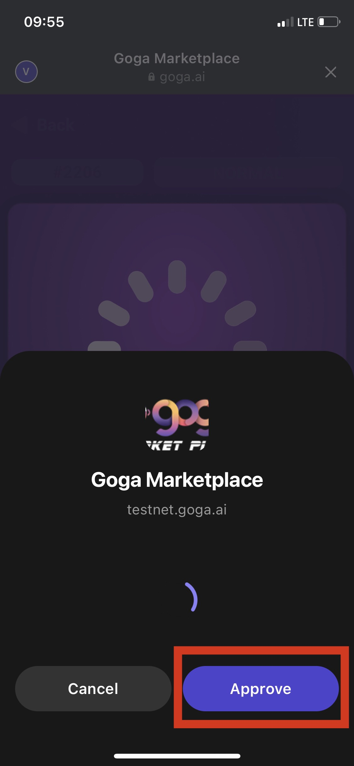 How to Buy GOGA NFT on GOGA Marketplace Using a Mobile Device