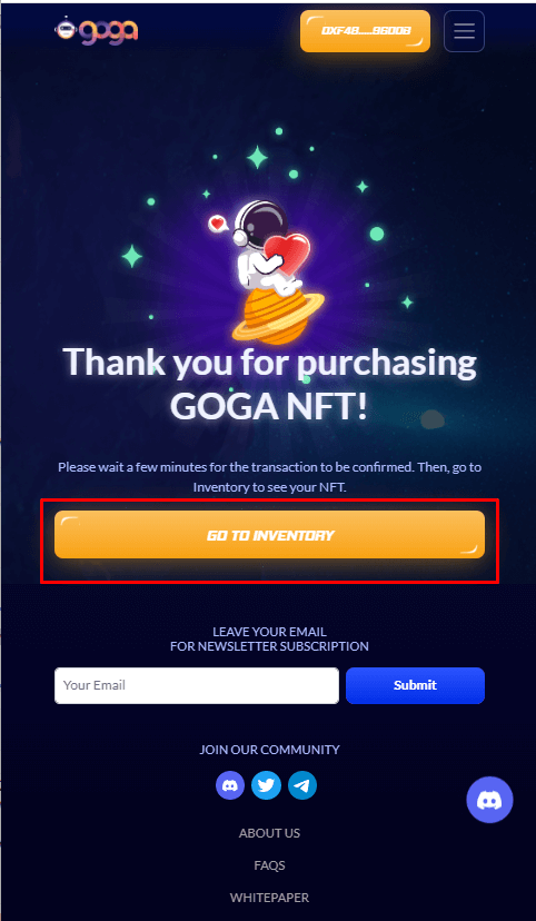 How To Mint GOGA NFT